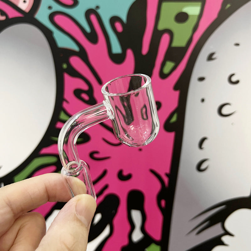 25mm Round Bottom Flat Top Quartz Banger – DinoNail